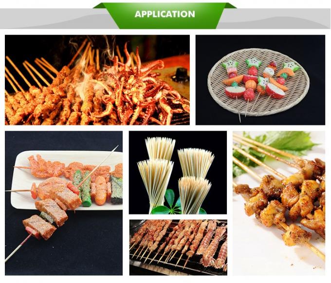 OEM 10cm BBQ Bamboo Sticks For Meat Impaling Machine