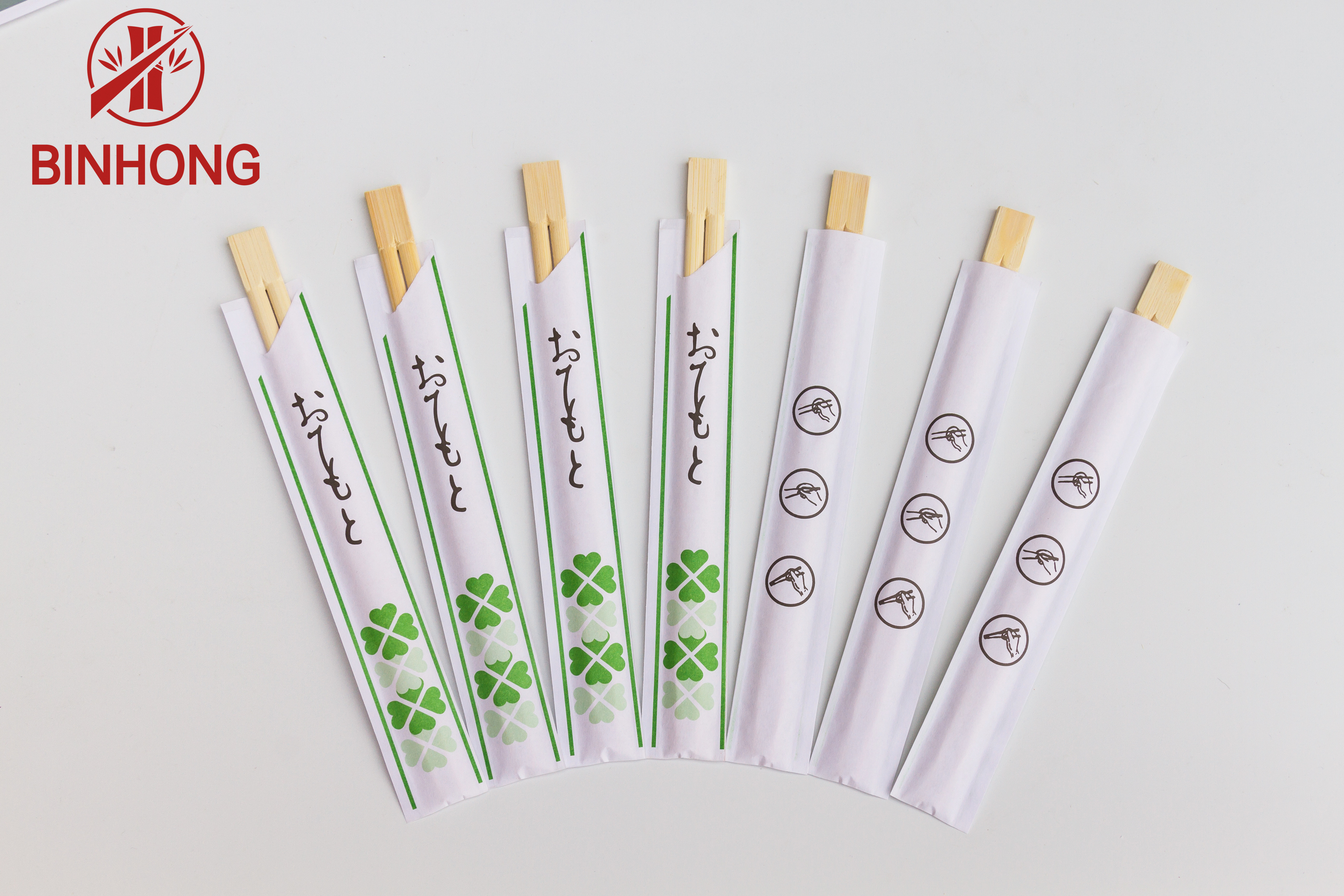 21CM TWINS Dispossiable Bamboo Chopsticks with half paper wrapped for ...