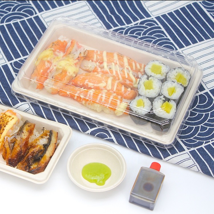 Cake Sushi Packing Box Eco Friendly Biodegradable Compostable